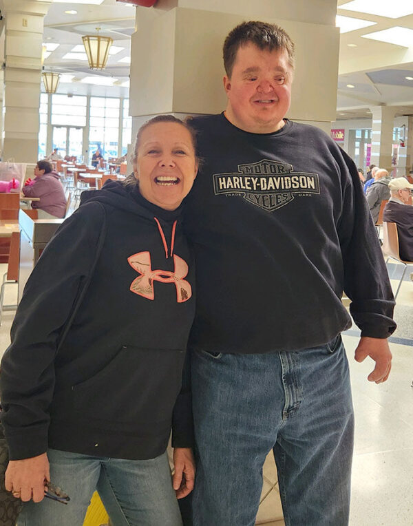Logan and UCP Habilitation Speciaist Sheri in Food Court at Capital ...